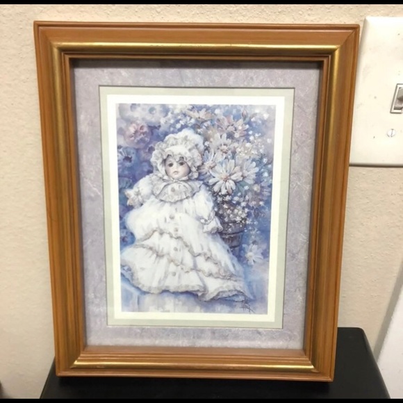 Art | Vintage Julia Crainer Framed Water Color Painting Print | Poshmark